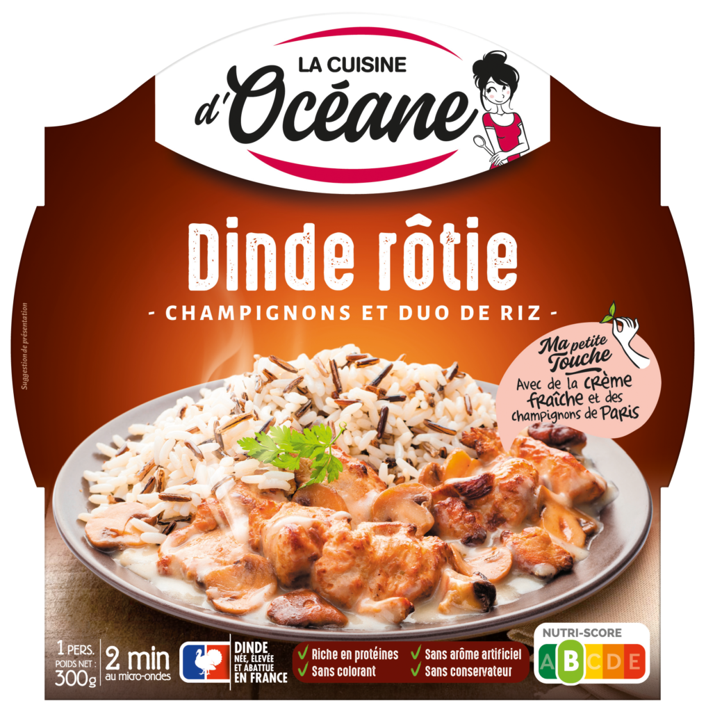 Dinde rôtie - Champignons et Duo de riz - La Cuisine d'Océane